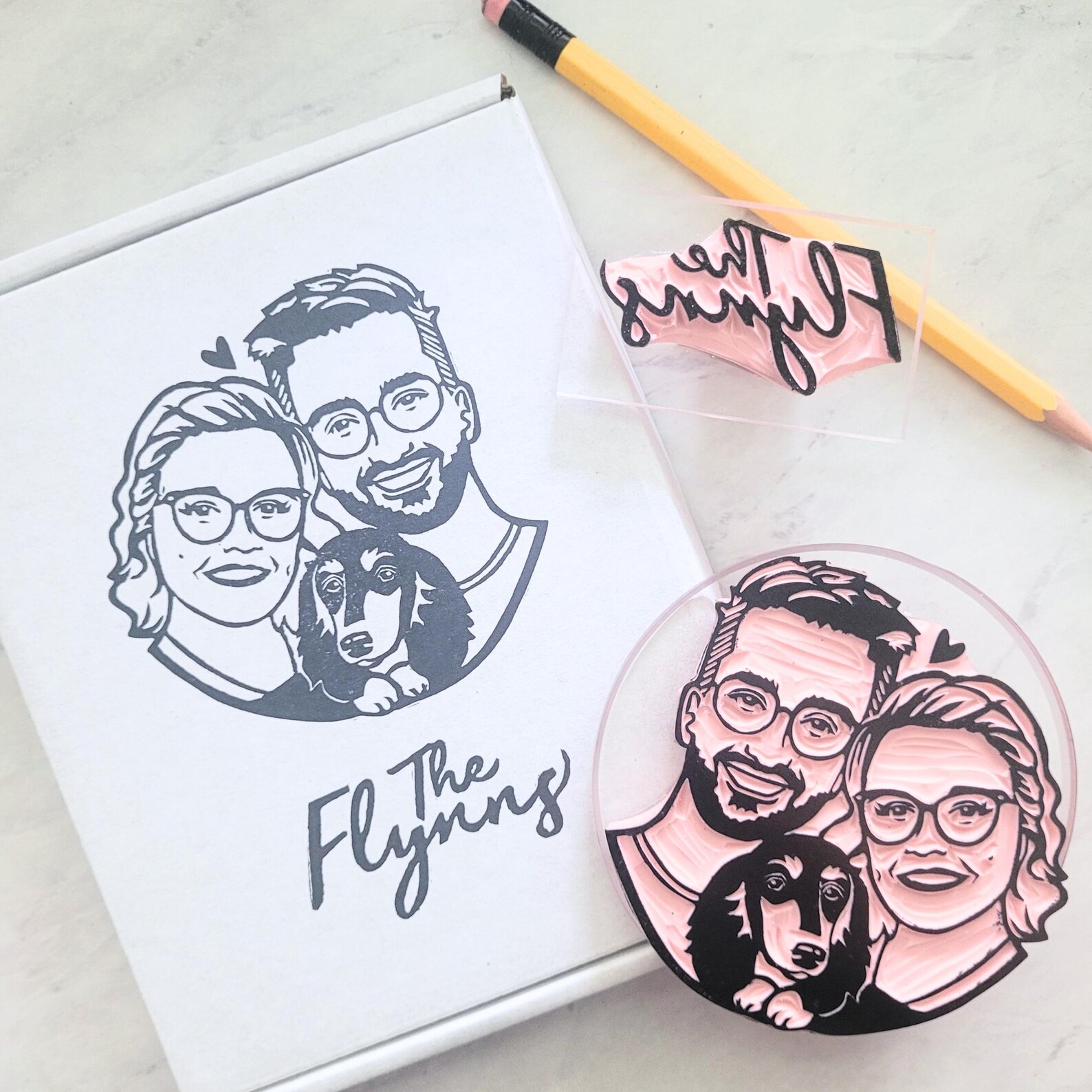 Personalized Family Portrait Stamp Unique Gift, Birthday Gift for Mom ...