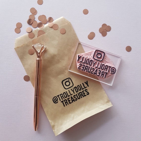 Custom Instagram Stamp Instagram Logo Business Stamp | Etsy Canada