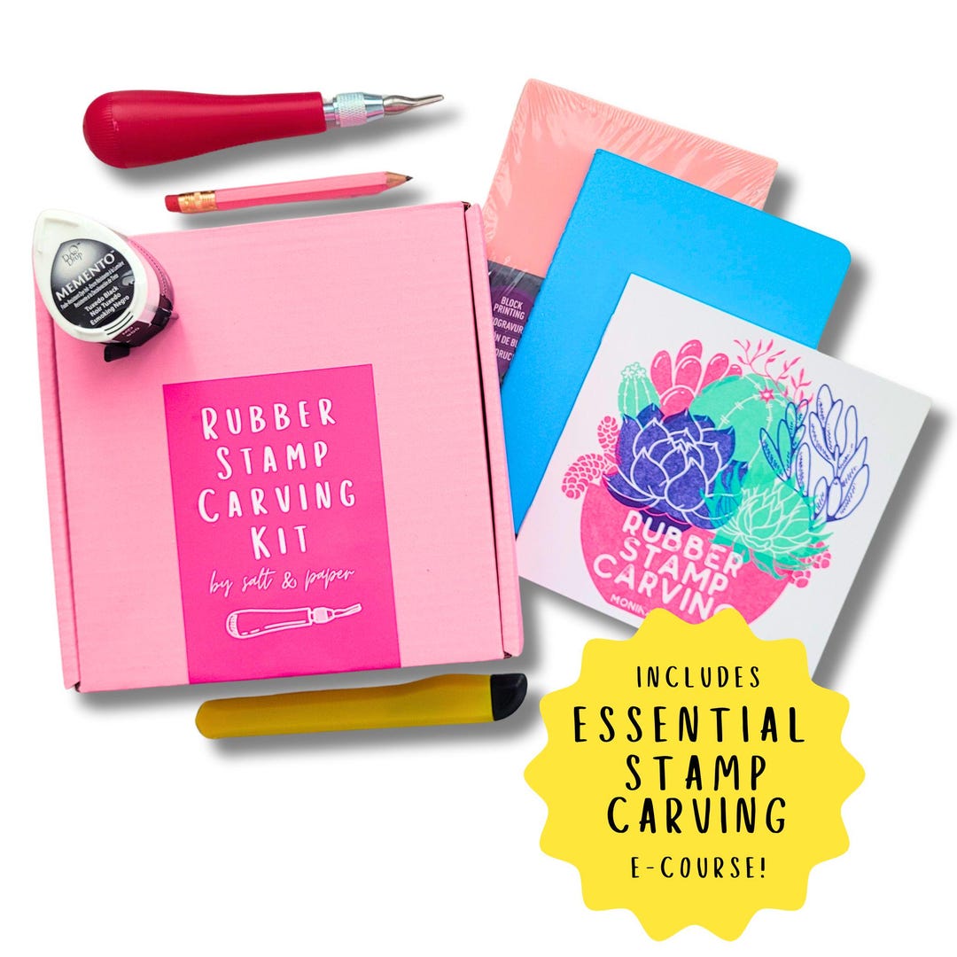 DIY Rubber Stamp Carving Kit and Essential Stamp Carving Course, Learn ...