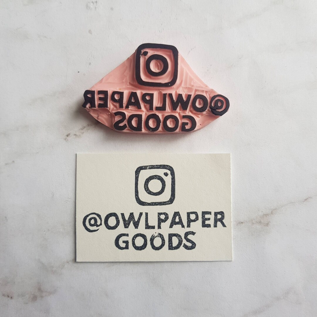 Personalized Instagram Stamp, Stamp for Instagram Handle Small Business ...