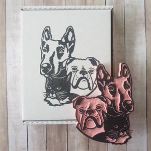 Personalized Family Portrait Stamp Unique Gift, Birthday Gift for Mom ...