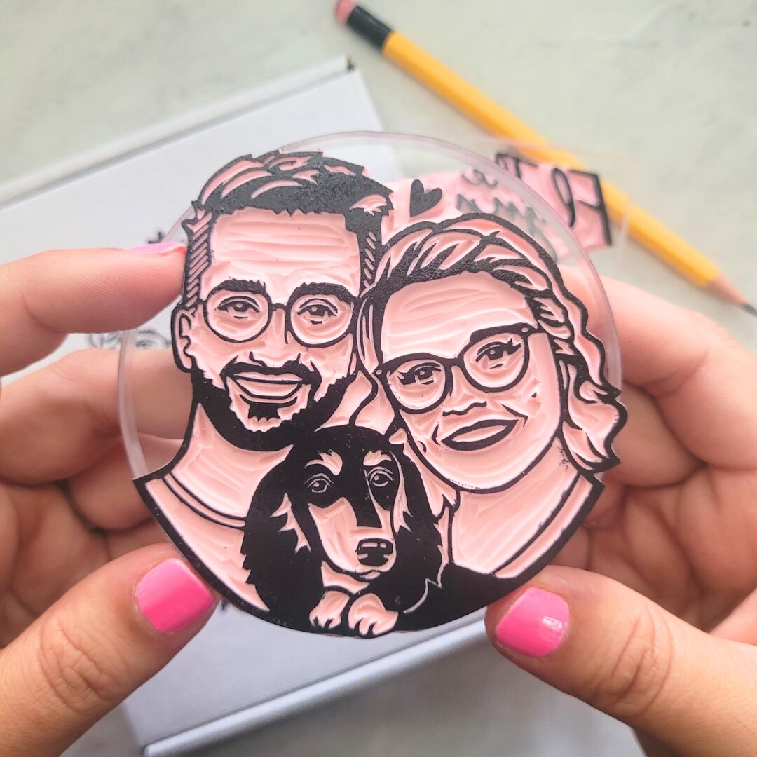 Personalized Family Portrait Stamp Unique Gift, Birthday Gift for Mom ...