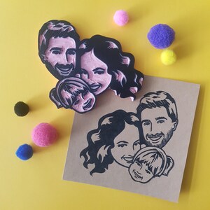 Personalized Family Portrait Stamp Unique Gift, Birthday Gift for Mom ...