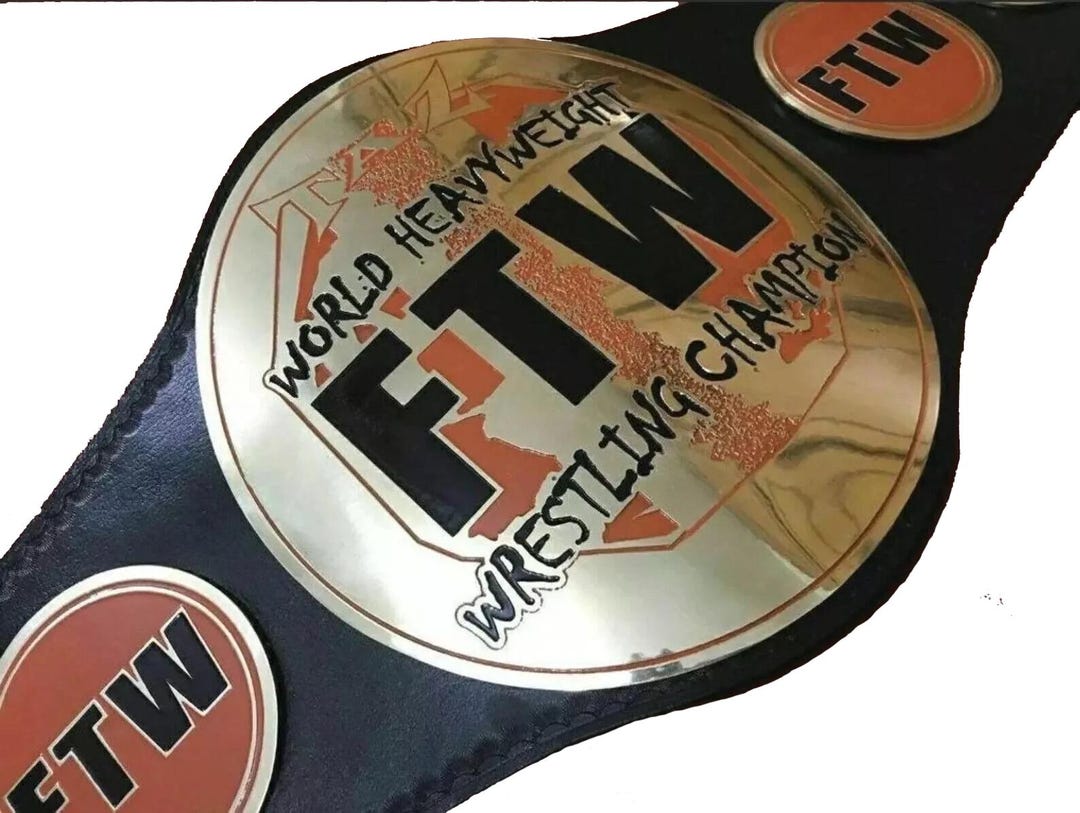 TAZ FTW World Heavyweight Wrestling Championship Belt 2mm - Etsy