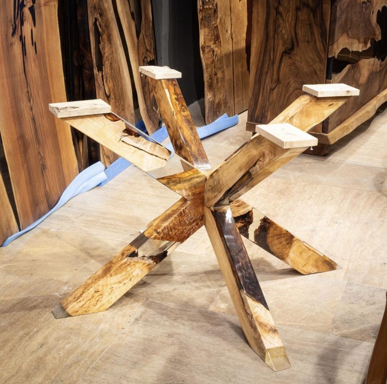 Handmade Solid Wood Table Legs: Walnut, Oak, Chestnut Options - Etsy