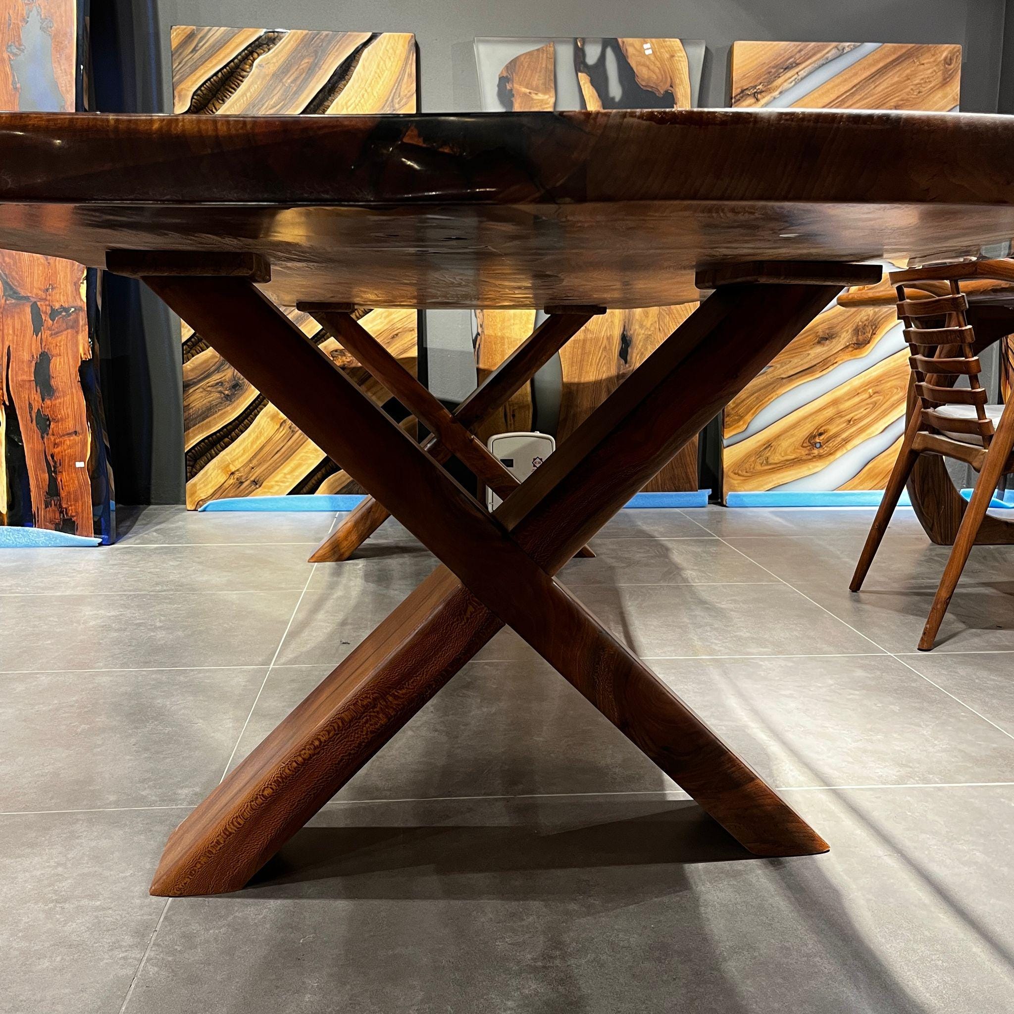 Handmade Solid Wood Table Legs: Walnut, Oak, Chestnut Options - Etsy