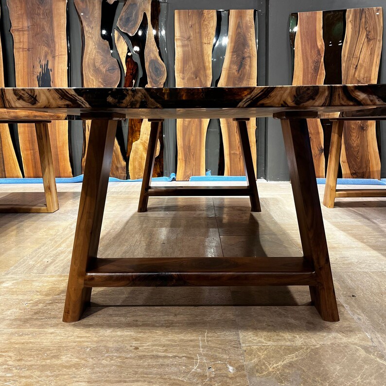 Handmade Solid Wood Table Legs: Walnut, Oak, Chestnut Options - Etsy