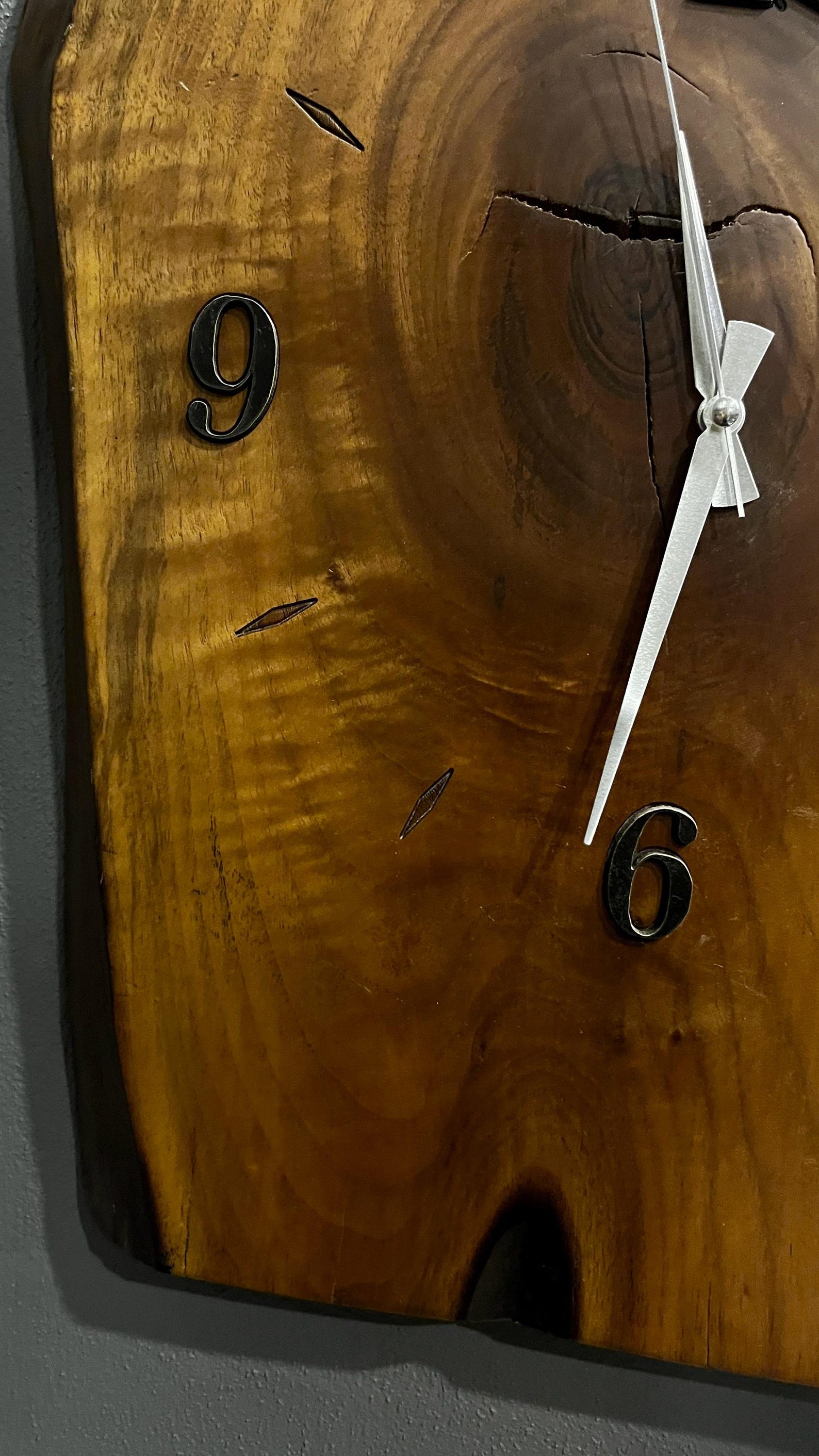 Custom Order Special Walnut Wooden Wall Clock, Wood Artistic Clock ...