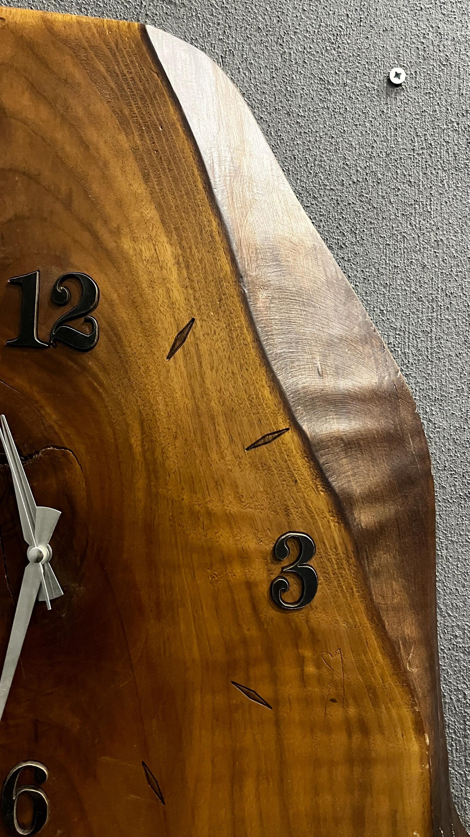 Custom Order Special Walnut Wooden Wall Clock, Wood Artistic Clock ...