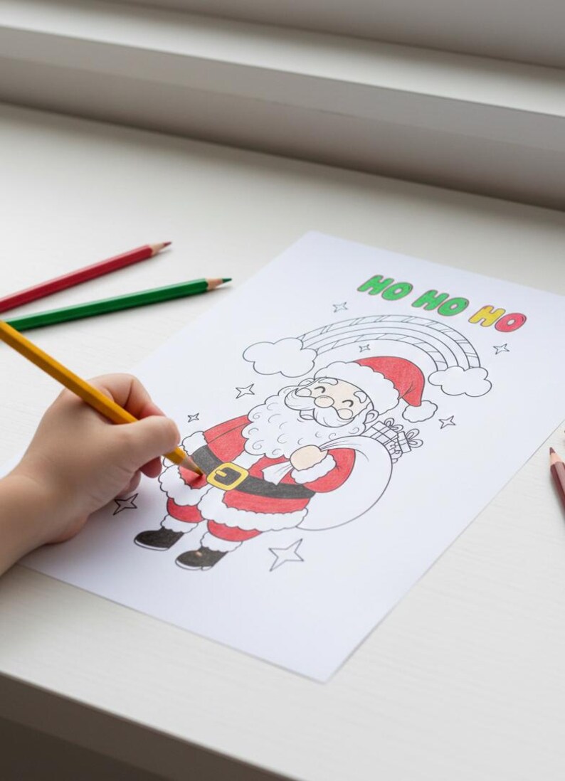 Christmas Coloring Pages Bundle, Kids Holiday Activity (PDF) - Etsy
