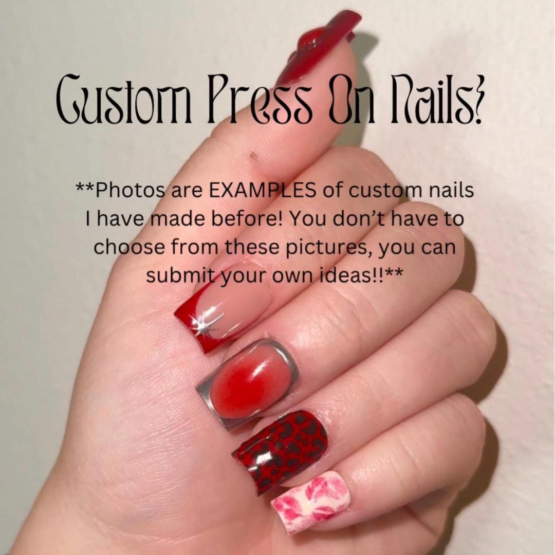 Customize Your Very Own Press-on Nails! | Made With Hard Gel | Durable ...