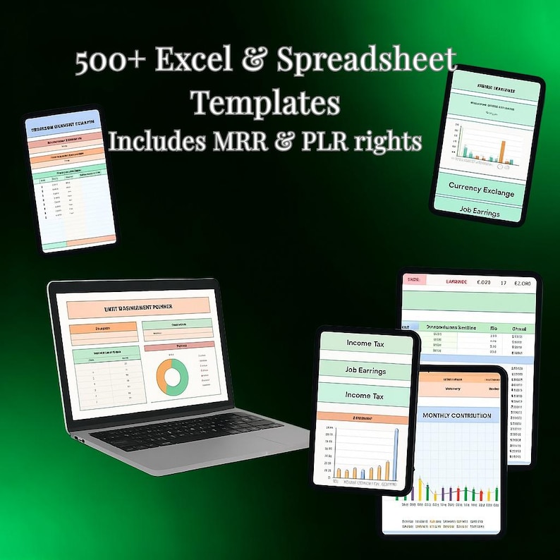 500+ MRR PLR Excel & Google Sheets Bundle | All-in-one Budget Planner ...