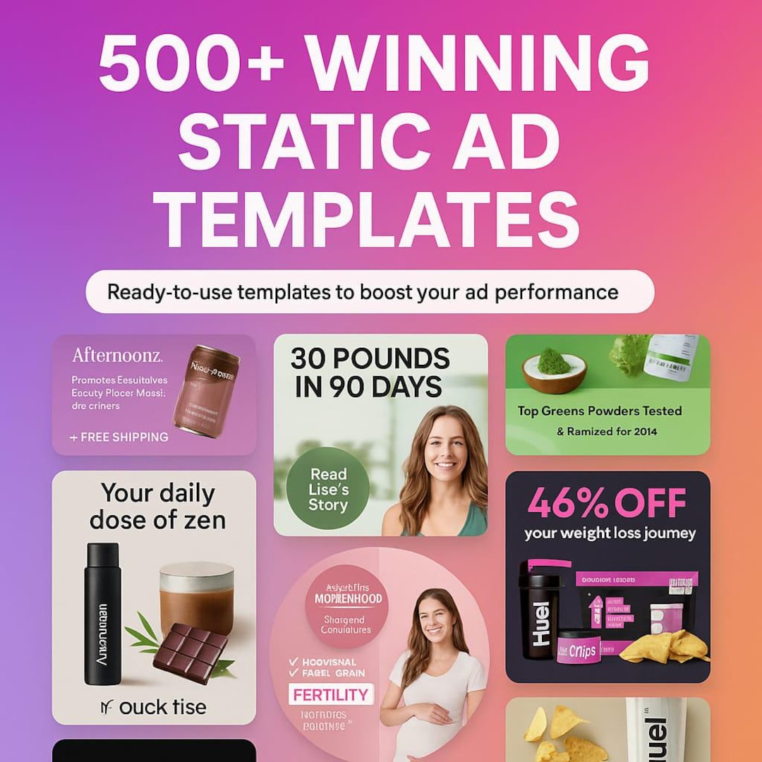 500+ Canva Ad Templates: Facebook, Instagram, Email Marketing (PLR/MRR ...