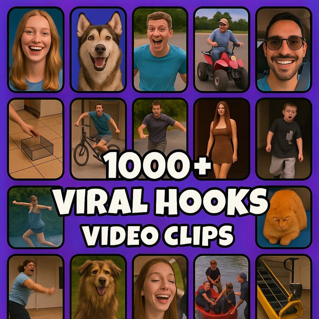 1000+ Viral Hooks Video Clips Bundle for Tiktok Instagram Reels and ...