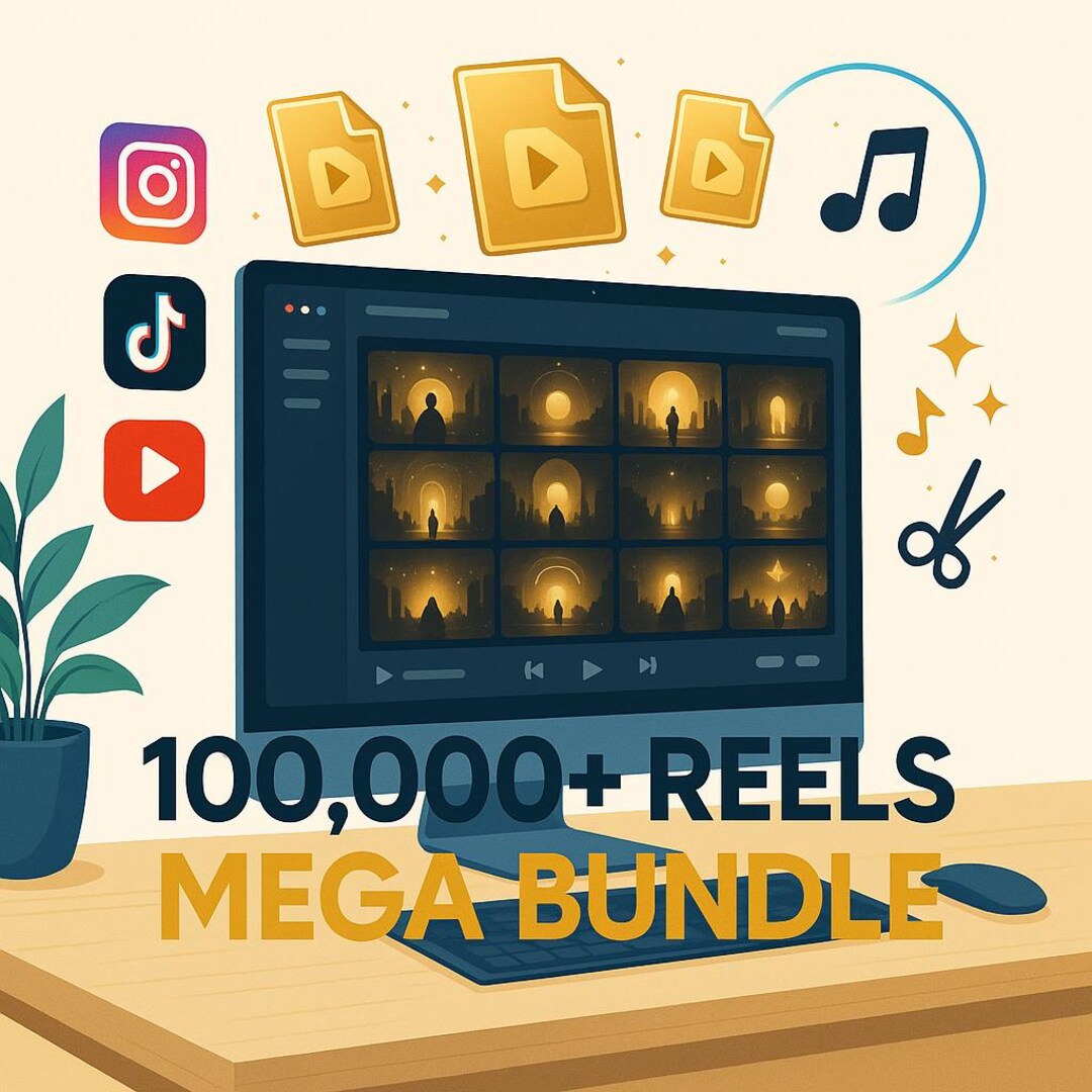 100K+ Viral Reels Mega Bundle: PLR & MRR, Luxury, AI, Gaming Videos - Etsy