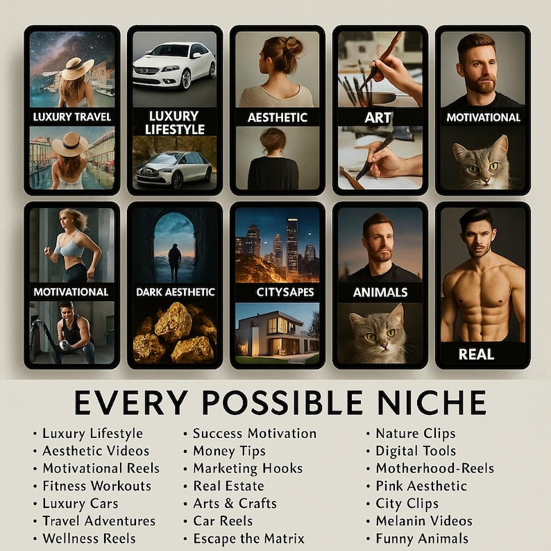 100K+ Viral Reels Mega Bundle: PLR & MRR, Luxury, AI, Gaming Videos - Etsy