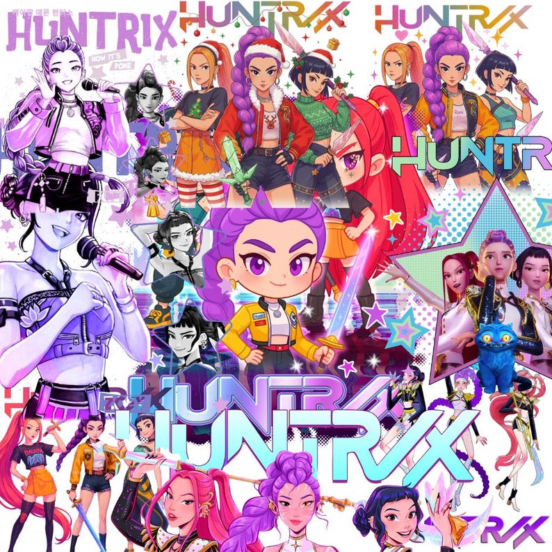 30+ Kpop Demon Hunter PNG Bundle, Huntrix Girls Band Png, Kpop Demon ...