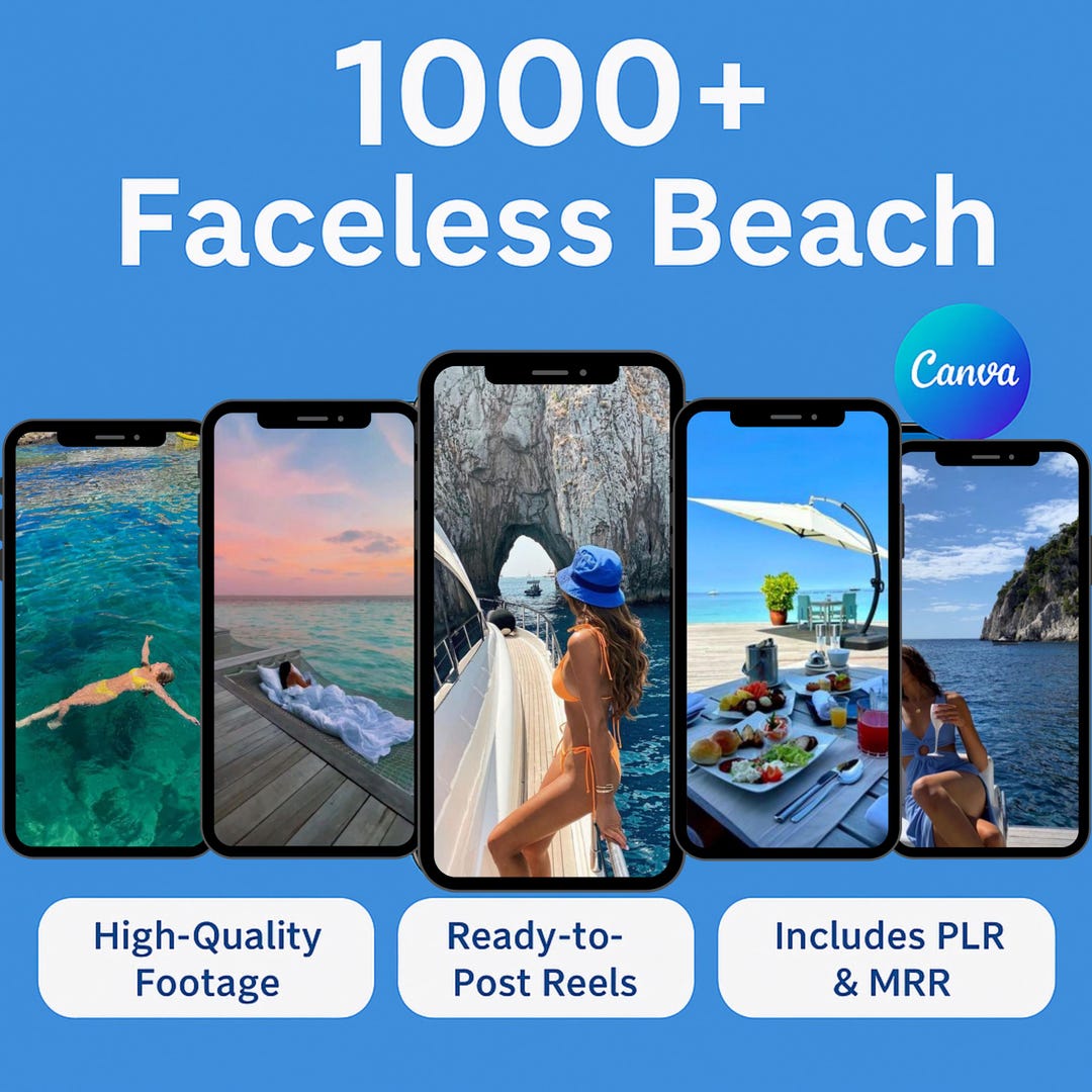 1000+ Faceless Beach Vacation Video & Photo Bundle for Instagram Reels ...