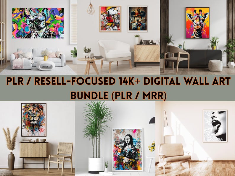 14000+ Premium Digital Wall Art Bundle With PLR Rights|high-resolution ...