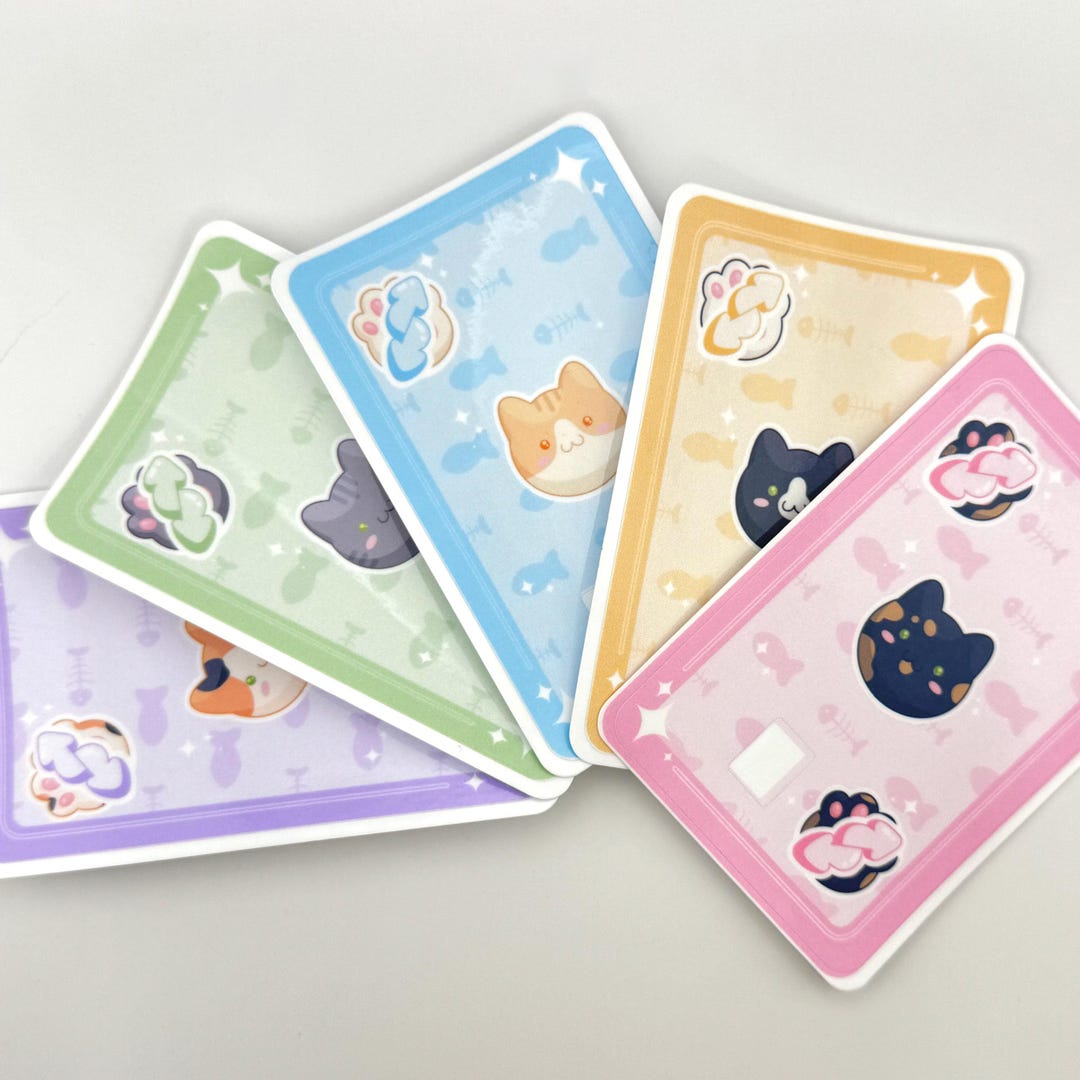 Custom Cat Credit Card Covers | Cat Reverse Card | Card Skin | Credit ...