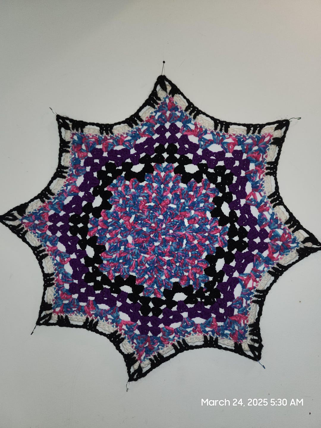 8 Point Crocheted Flowstar - Etsy