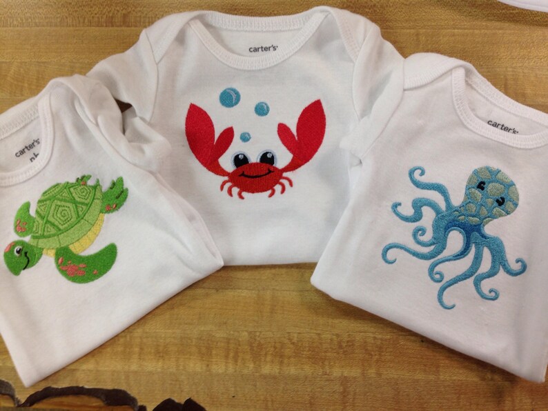 3 Piece Under the Sea Gift Set Bodysuit Turtle Crab - Etsy