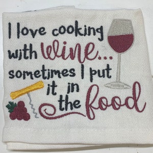 Kitchen Sayings, Embroidered Kitchen Tea Towel Set of 7 - Etsy