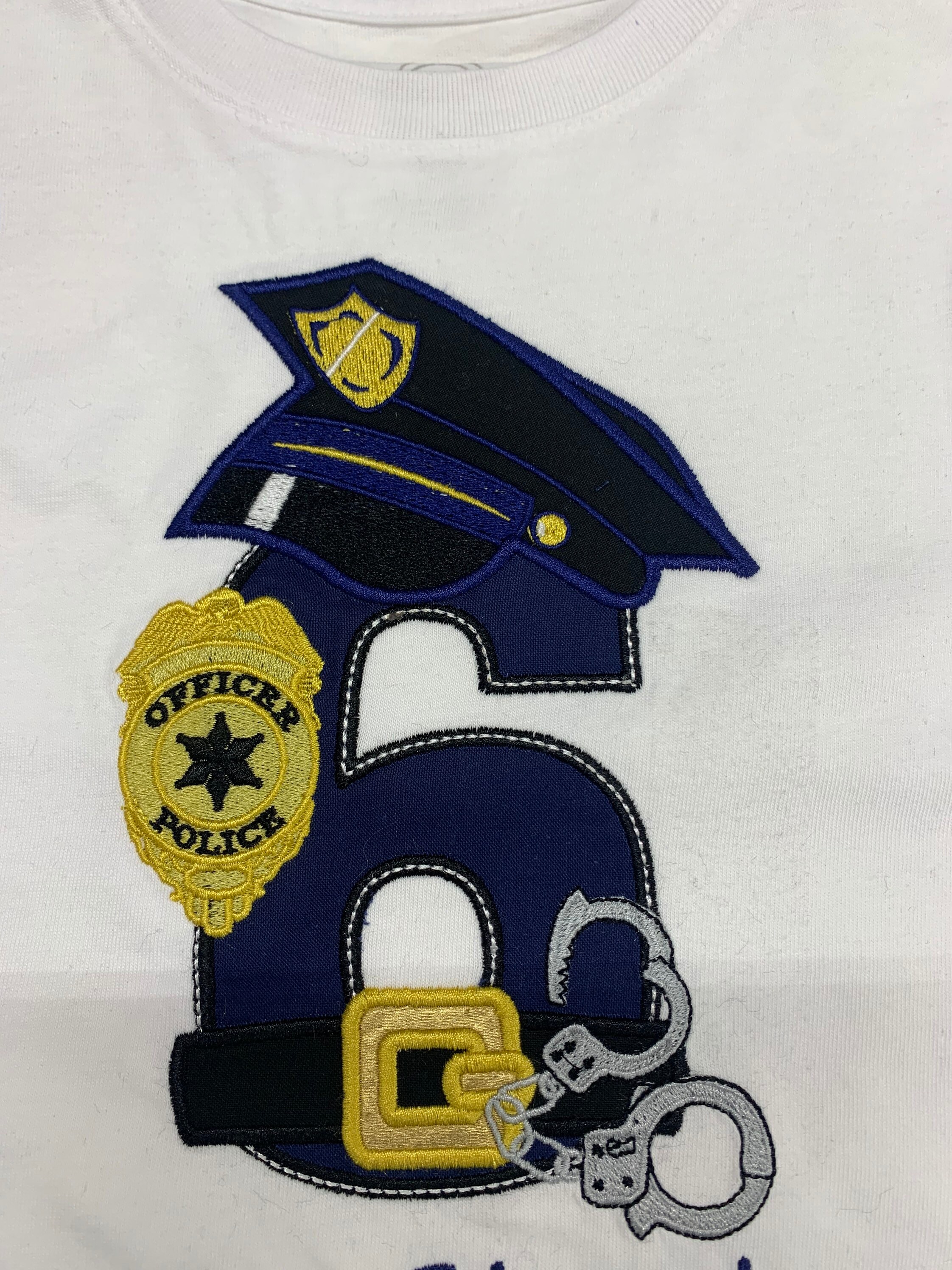 Police Badge Handcuffs Birthday Shirt - Etsy