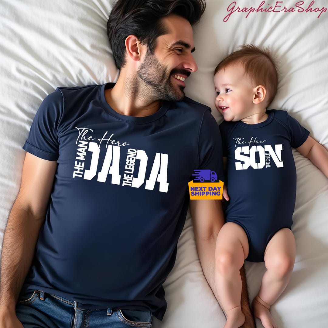 The Man the Legend Dada and Son T-shirt, Dad and Baby Matching Shirts ...