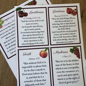 Fruit of the Spirit Printable Verse Set & Memory Challenge Scripture ...