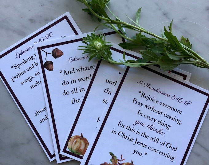 Printable KJV Scripture Card, Give Thanks, Bible Verse, Fall, Autumn ...