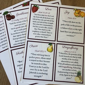 Fruit of the Spirit Printable Verse Set & Memory Challenge Scripture ...