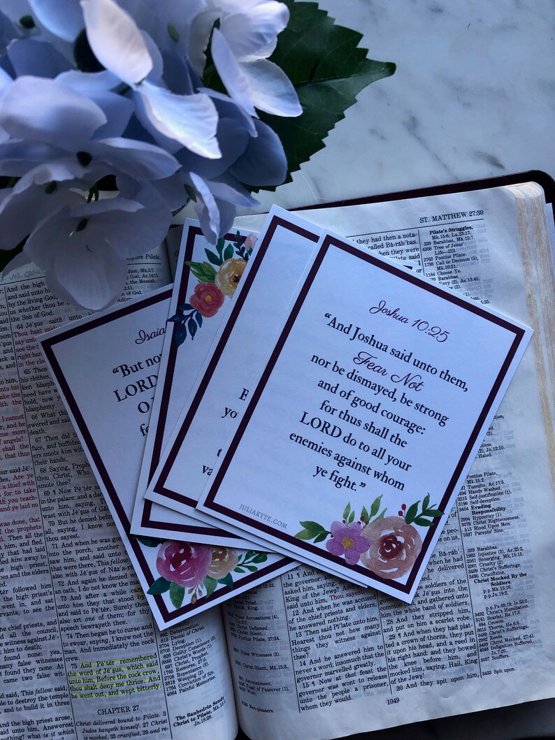 Fear Not KJV Scripture Bible Memory Verse Cards PDF Printable File - Etsy