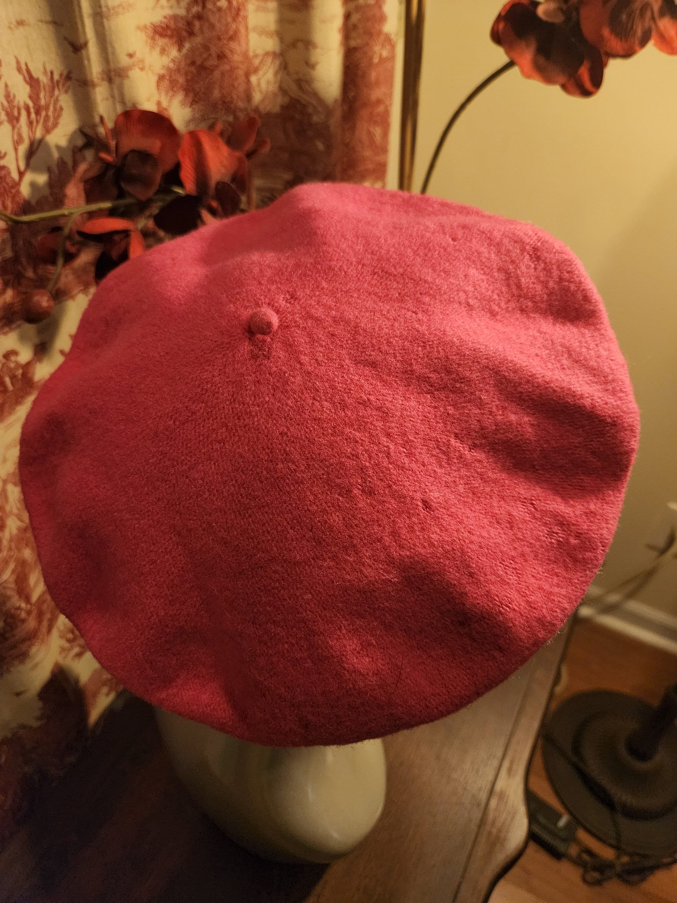 Vintage Hot Pink Beret - Beret Basque - Etsy