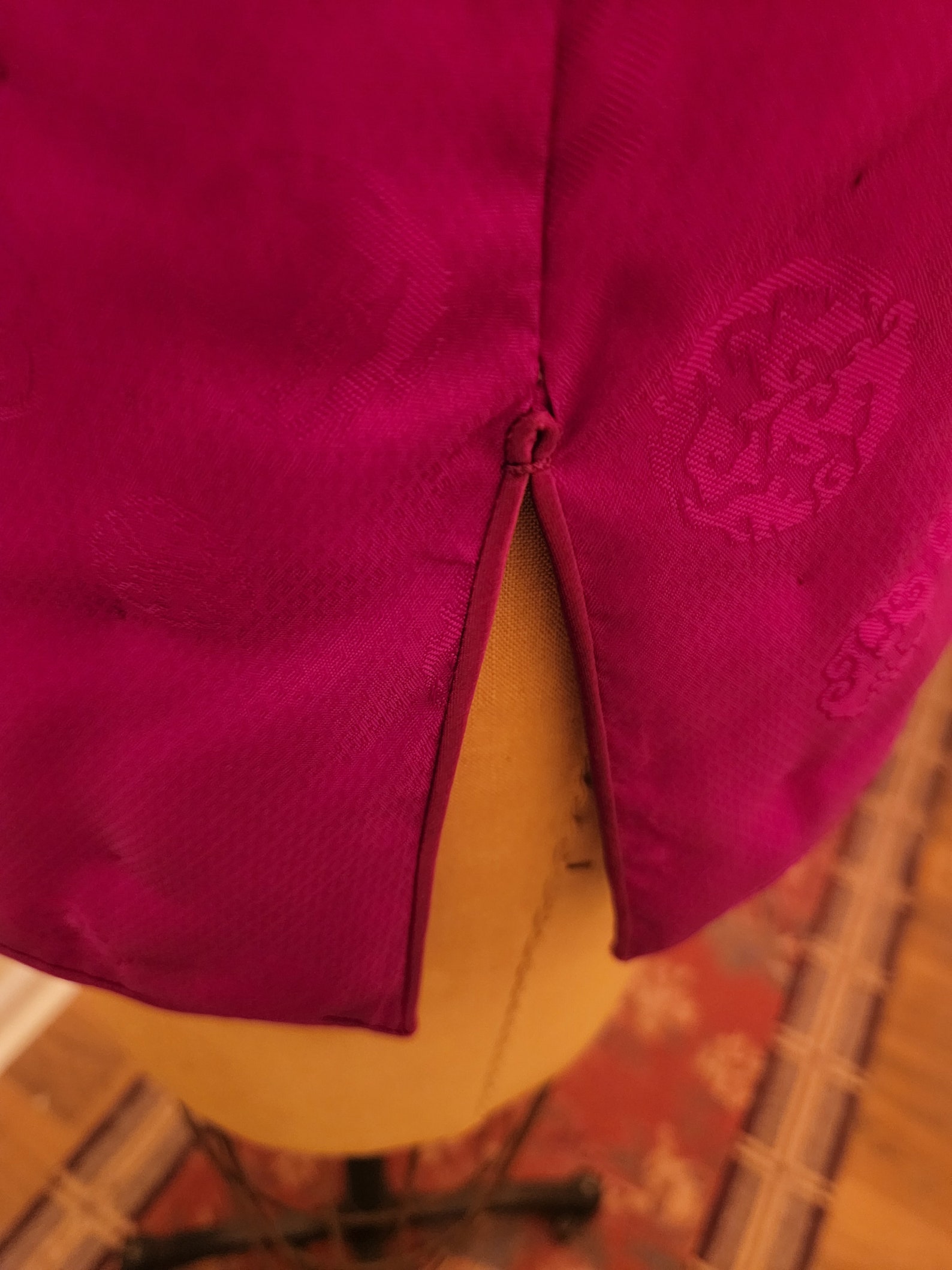 Vintage Asian Coat Jacket Silk Fushia Size M/L - Etsy
