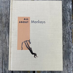 All About Monkeys by Robert Lemmon 1958 Allabout Books Vintage Children ...
