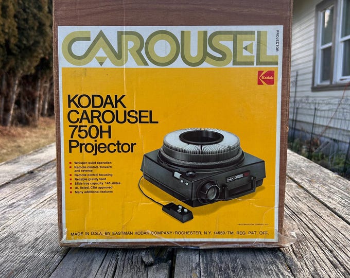 Kodak Carousel 750h Slide Projector With Box 1970s Vintage - Etsy