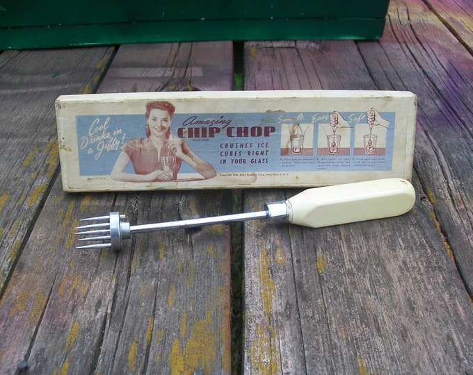 Vintage Amazing Chip Chop Handheld Ice Cube Crusher Apex Products 1946 ...