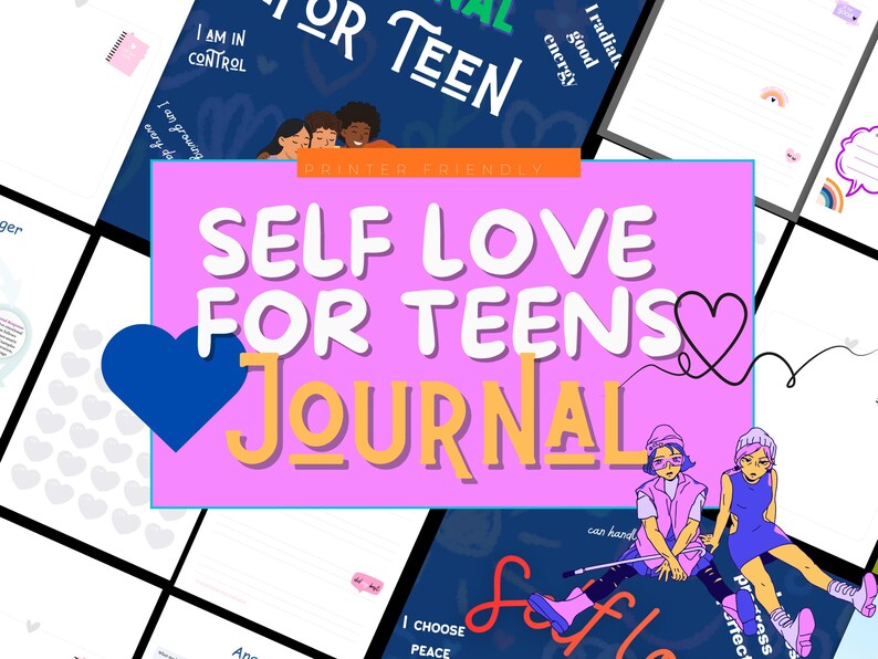 Teen Self Love Journal | Canva Template, Affirmations (digital Download ...