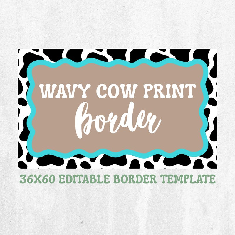 Cow Print Border - Etsy