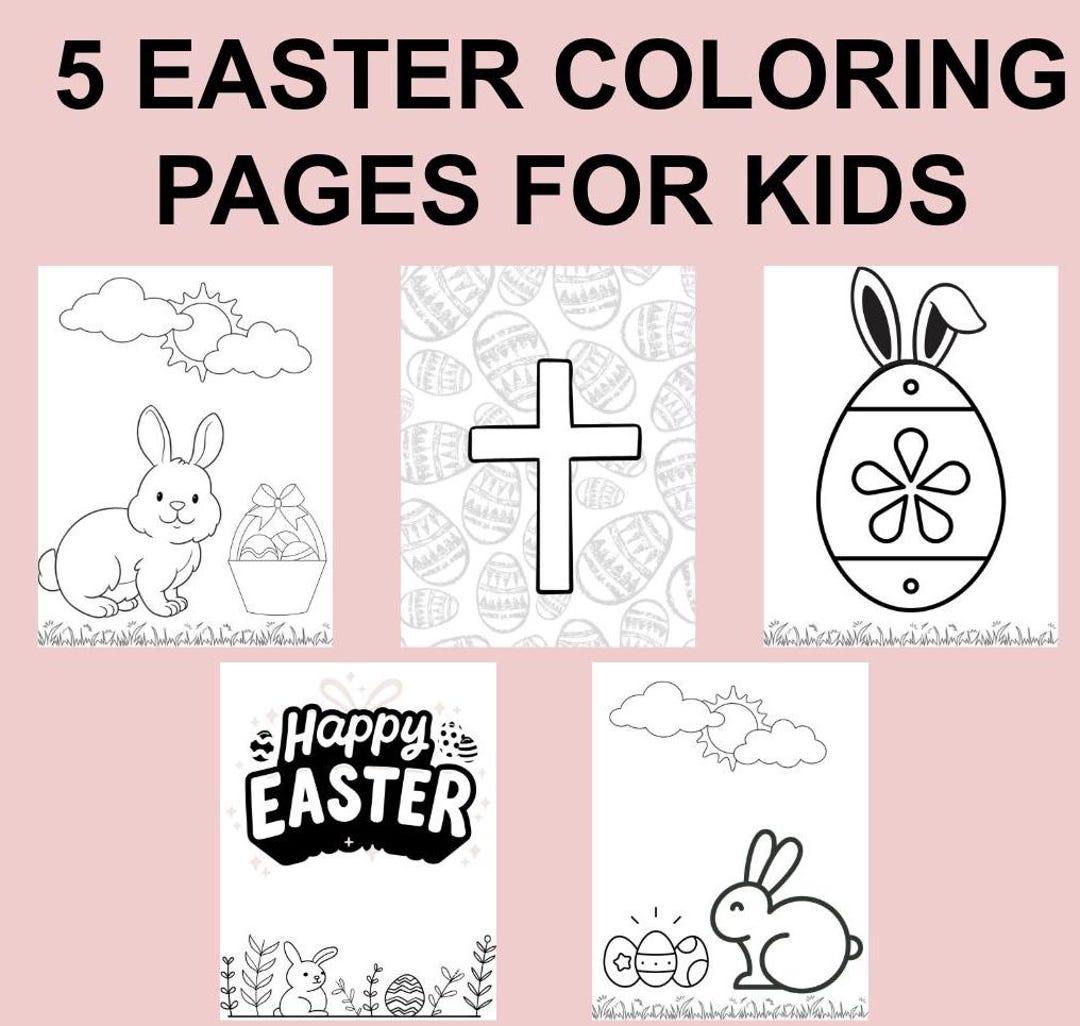 Printable Easter Coloring Pages | Cute Easter Bunny, Eggs & Spring ...