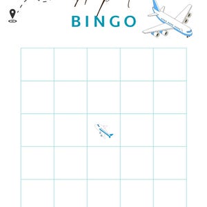 Printable Airport Bingo Cards - Printable Game for Birthday Party or ...