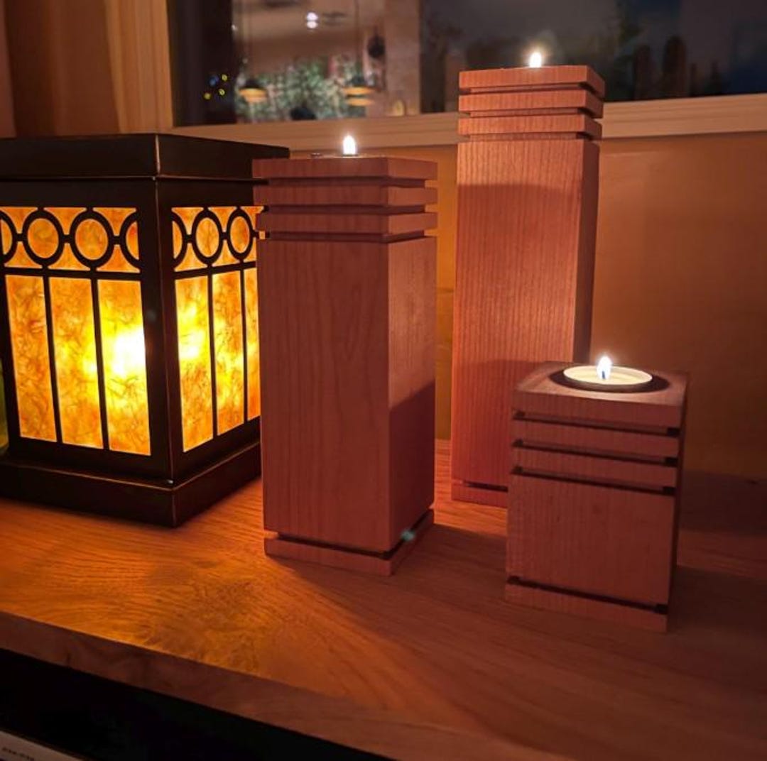 Cherry Tealight Candle Towers Set of 3 - Etsy