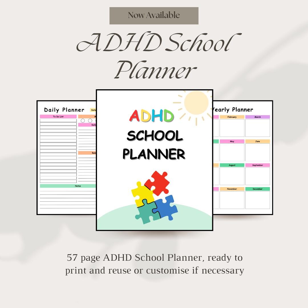 ADHD School Planner - Etsy