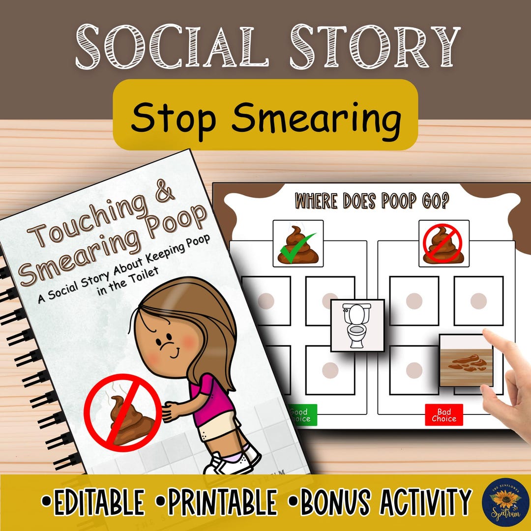 No Smearing Poop Social Story | Fecal Smearing & Sensory Seeking ...