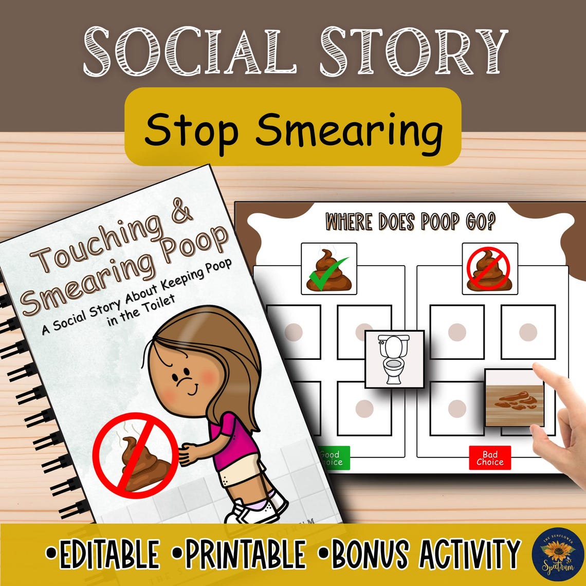 No Smearing Poop Social Story | Fecal Smearing & Sensory Seeking ...