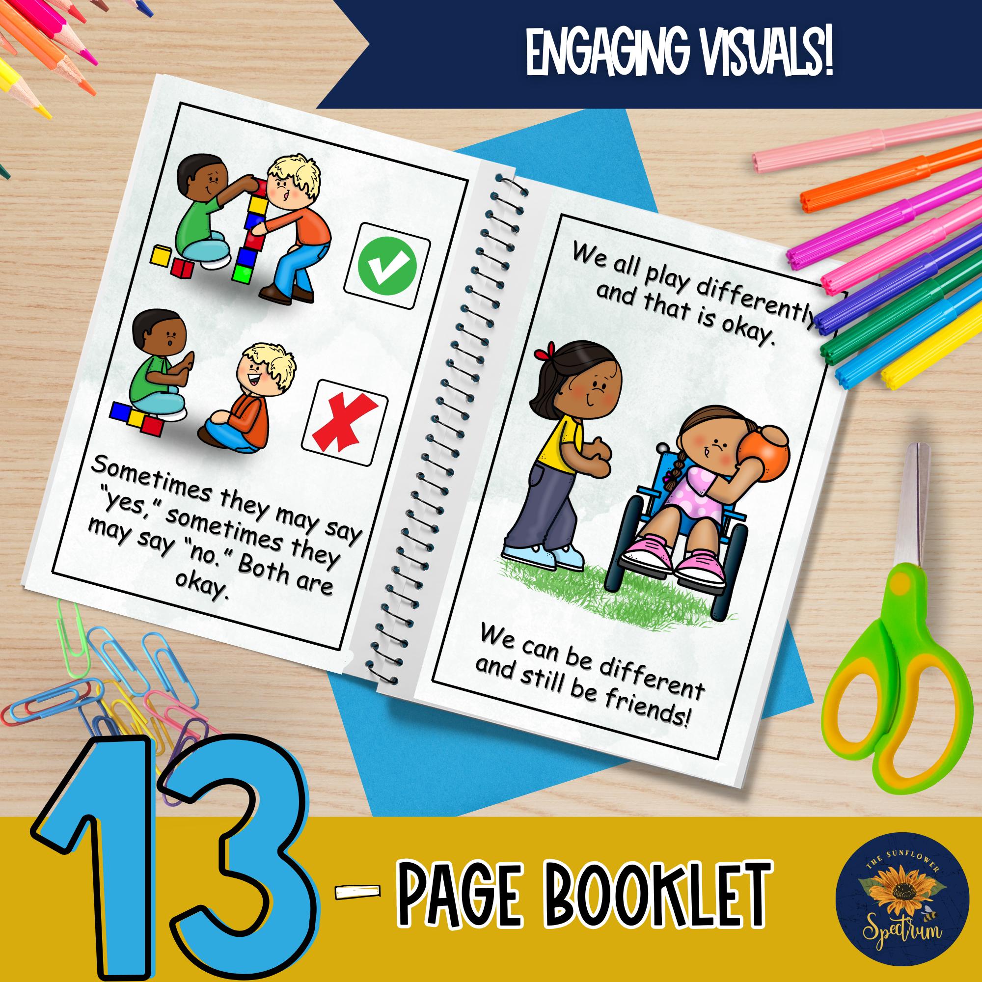 Autism Social Story: Making Friends, Social Skills Activities (PDF ...
