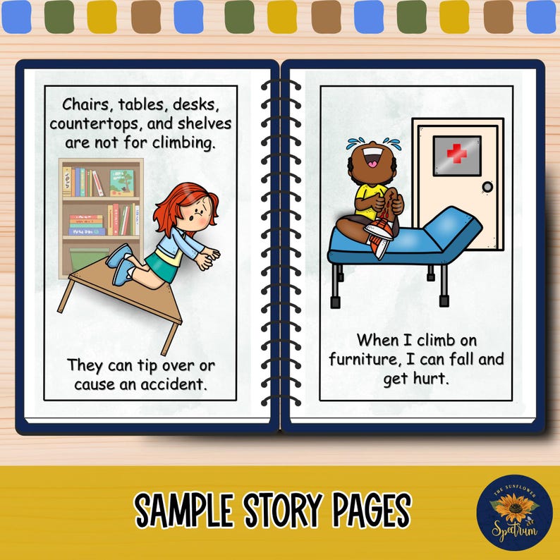 No Climbing Social Story for Kids | Climbing on Furniture | Behavior ...