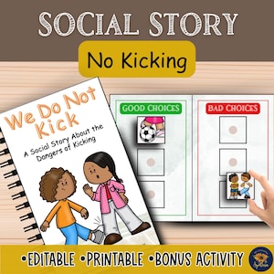 No Kicking Social Story | Self-regulation & Behavior Management | Safe ...