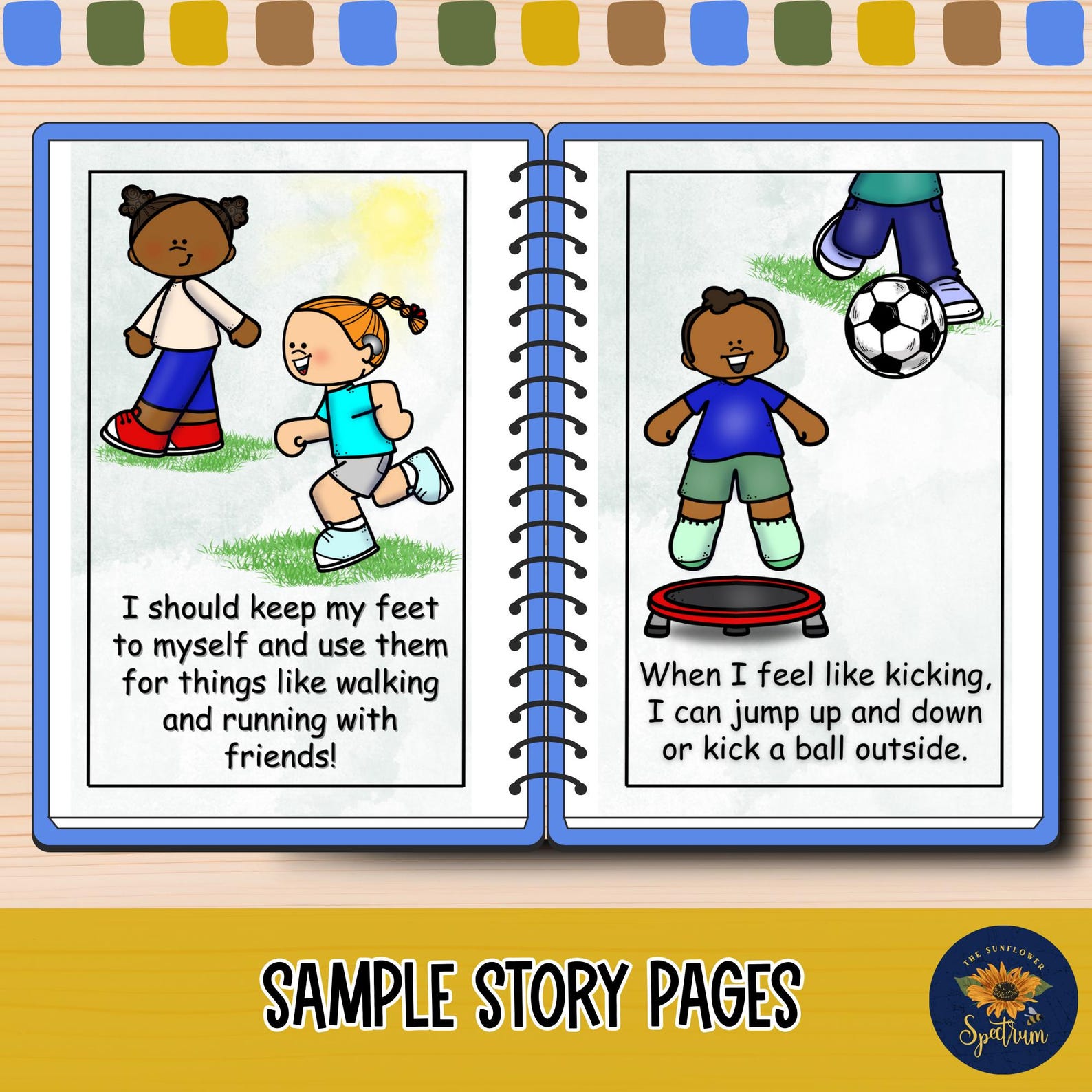 No Kicking Social Story | Self-regulation & Behavior Management | Safe ...